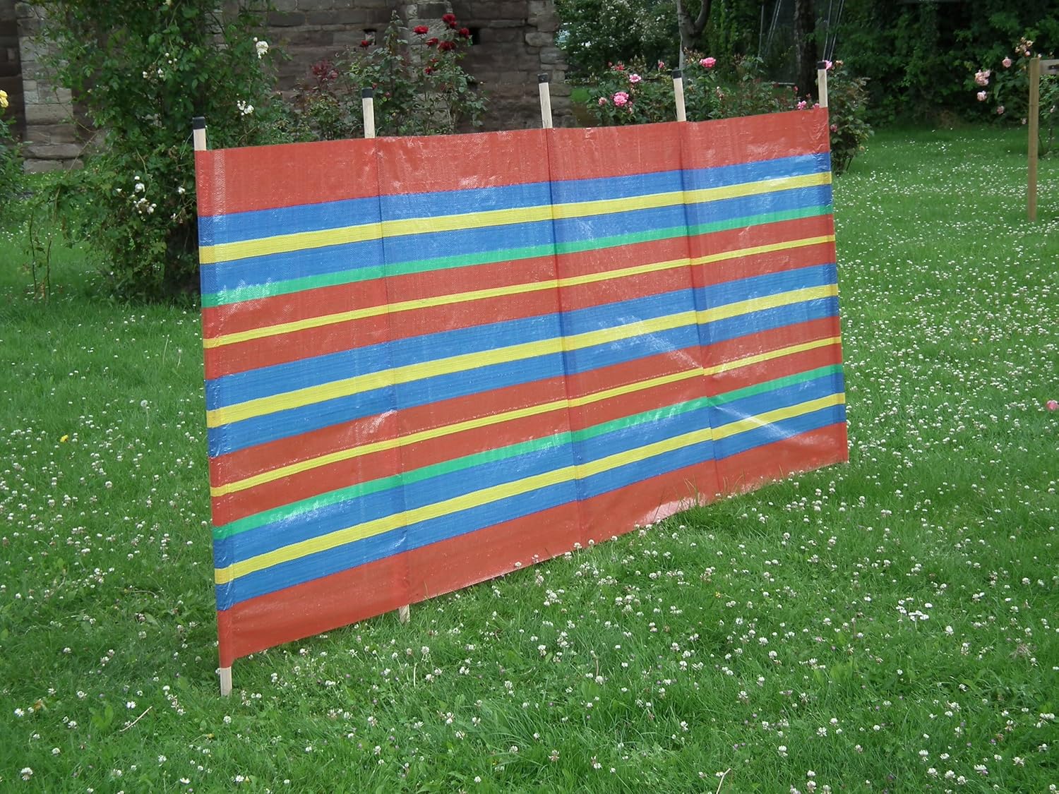 5 Pole 4 Section Outdoor Garden Beach Holiday Camping Windbreaker Wind ...