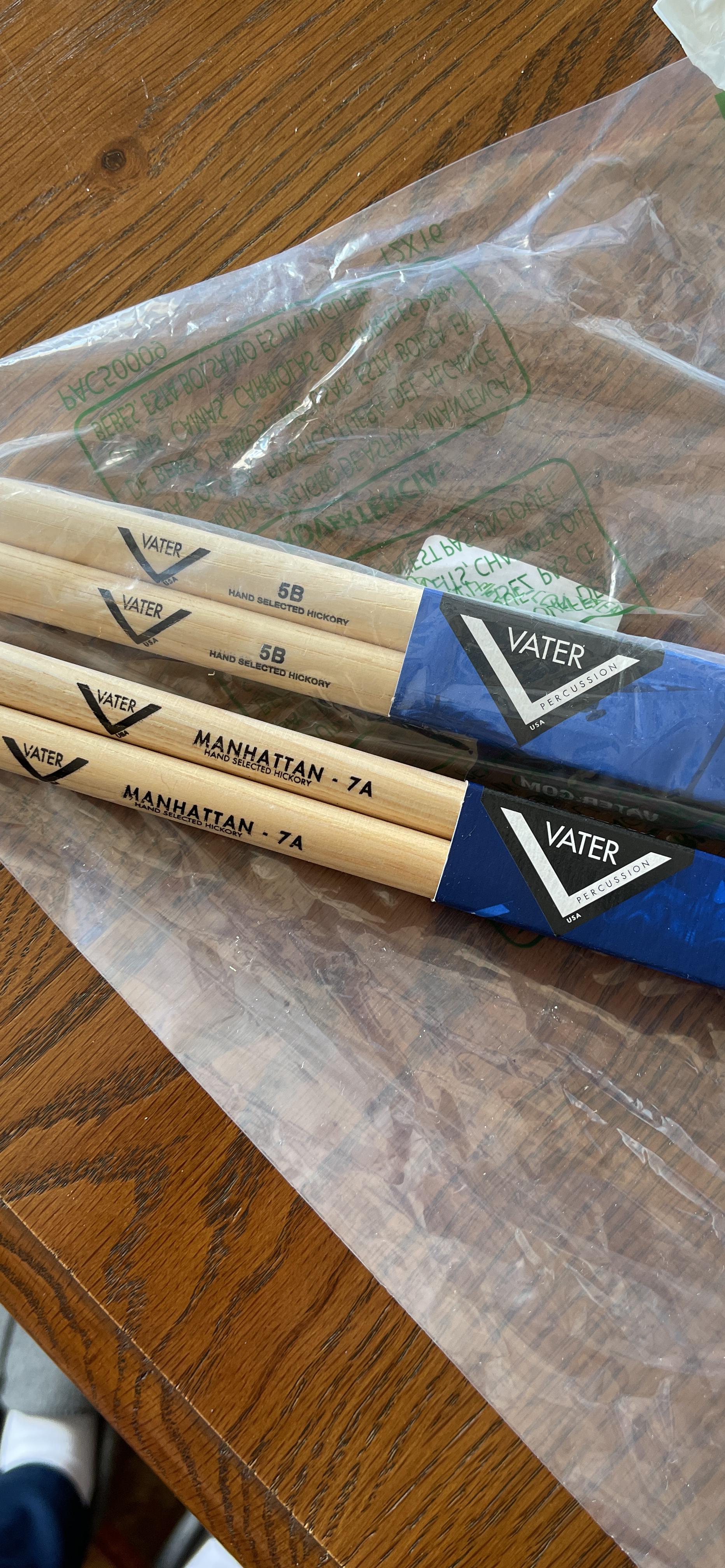 $2/mo - Finance Vater Fusion Wood Tip Hickory Drumsticks, Pair | Buy ...