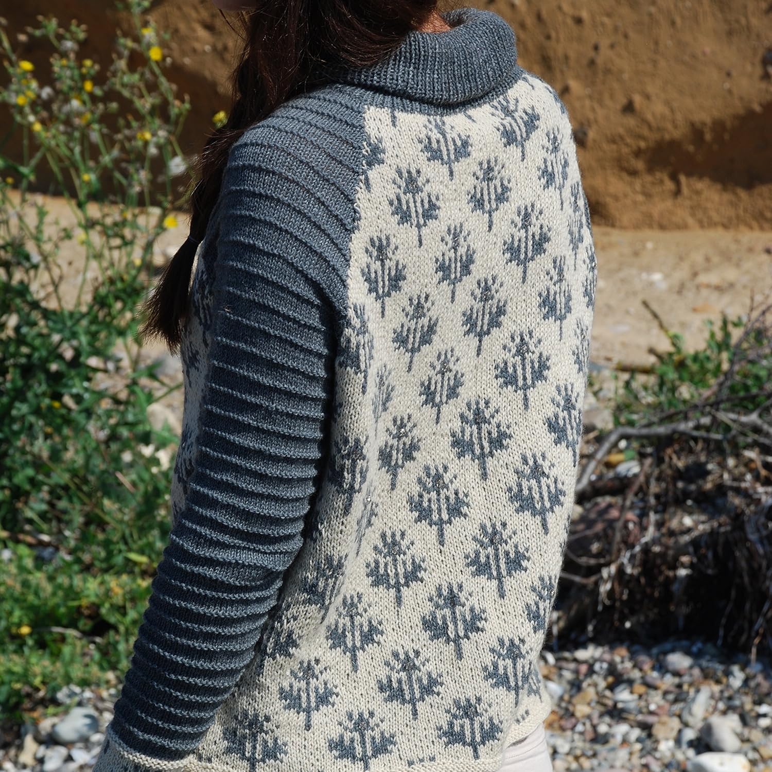 Designette Kit Broken Snowflakes100 Percent Indigo/White Wool 3X-Large ...