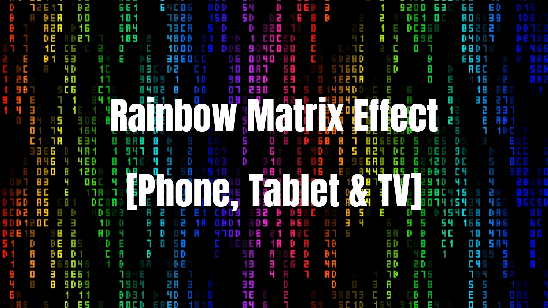 Rainbow Matrix Screensaver & Live Wallpaper: Animated Digital Rain Code ...