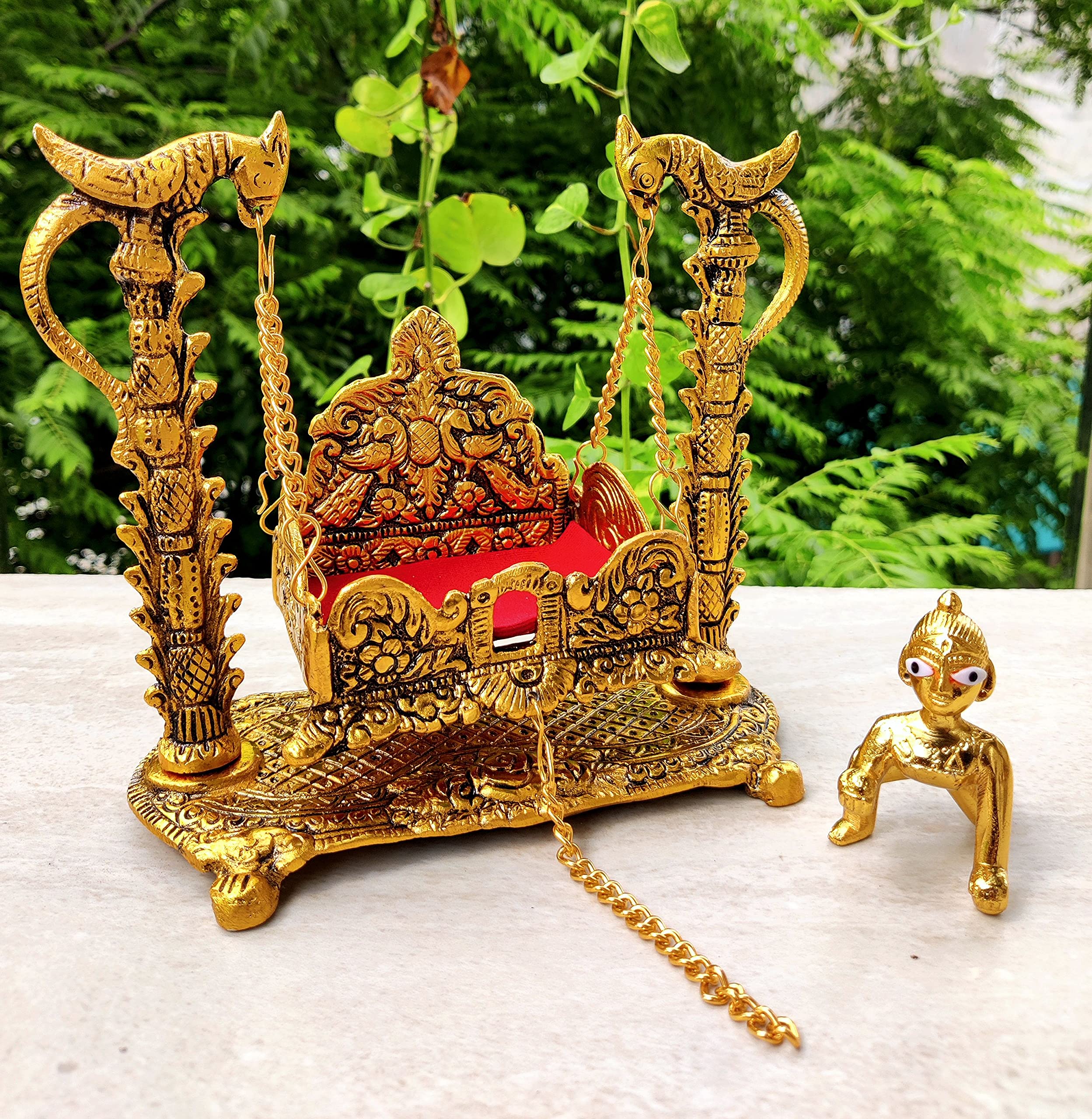 Mua WC Jhula for Krishna Bal Gopal | Laddu Gopal Metal Swing & roli ...