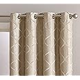 Amazon.com: HLC.ME Versailles Lattice Flocked 100% Complete Blackout Thermal Insulated Window ...