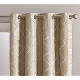 Amazon.com: HLC.ME Versailles Lattice Flocked 100% Complete Blackout Thermal Insulated Window ...