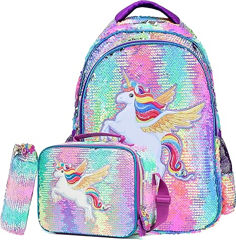 Amazon.com | Unicorn Backpack for Girls Magic Reversible Sequin ...