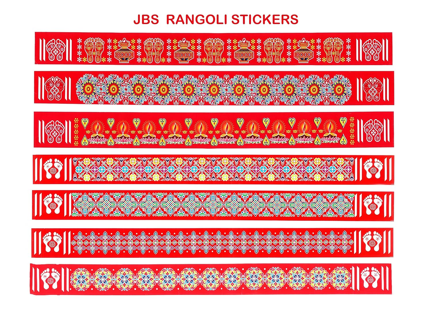 Buy JBS Rangoli Pattern Floor Sticker for Door Entrance/Umra Patti (PVC ...