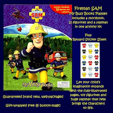 Fireman Sam My Busy Books Activity Kit /Playset - includes a storybook ...