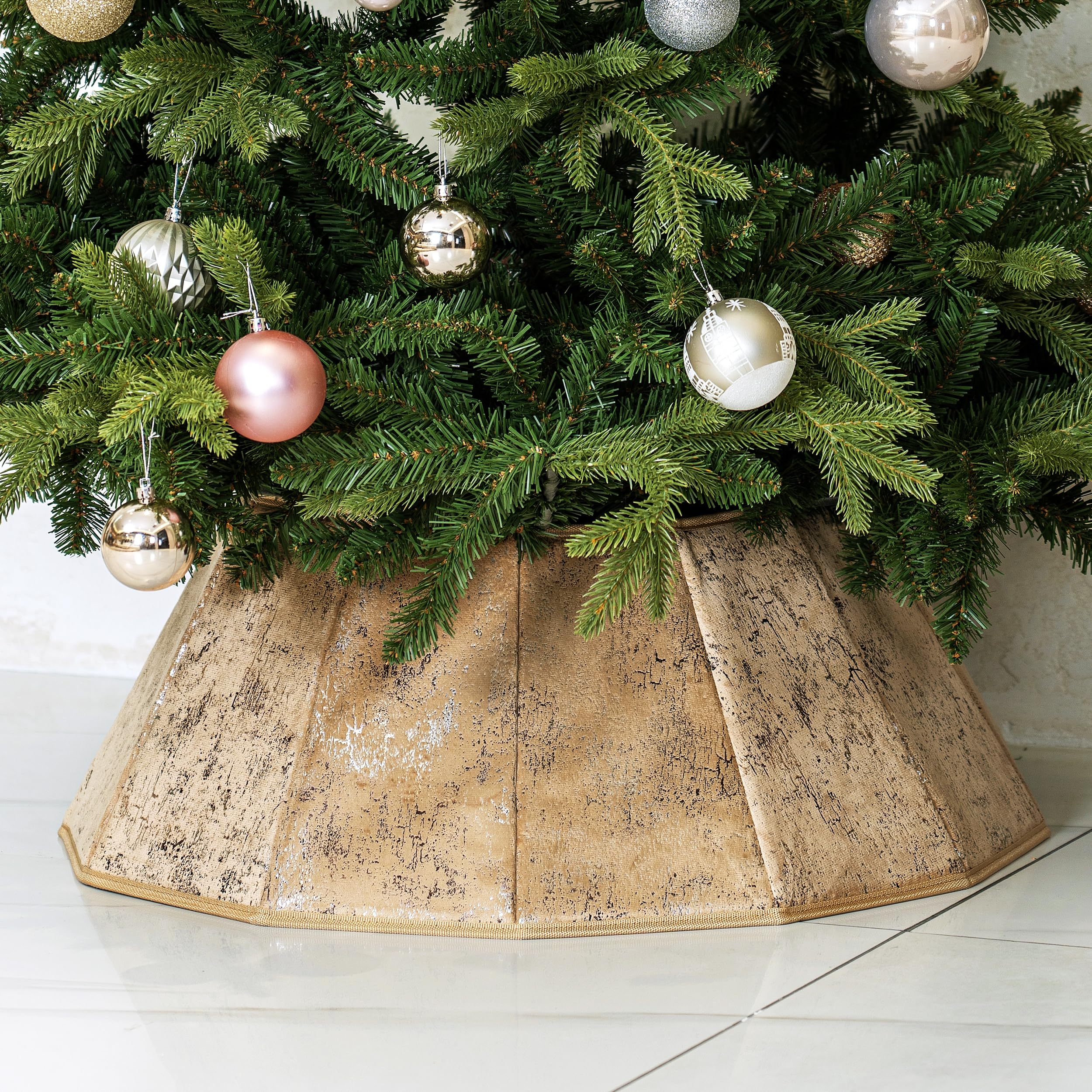 Blissun Fabric Christmas Tree Collar, Christmas Tree Ring, Willow ...