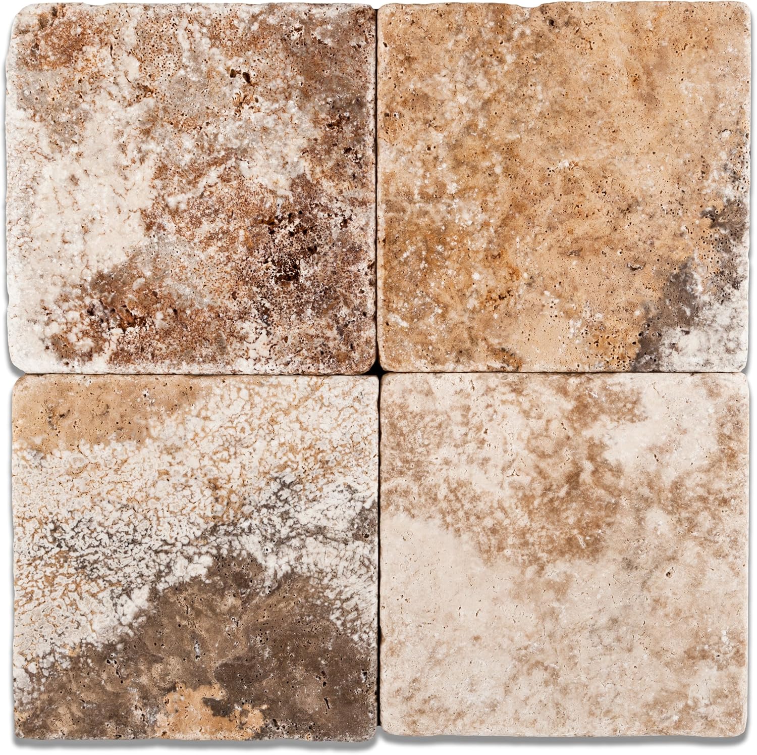 Amazon.com: Andean Cream Peruvian Travertine 6 X 6 Tumbled Field Tile ...