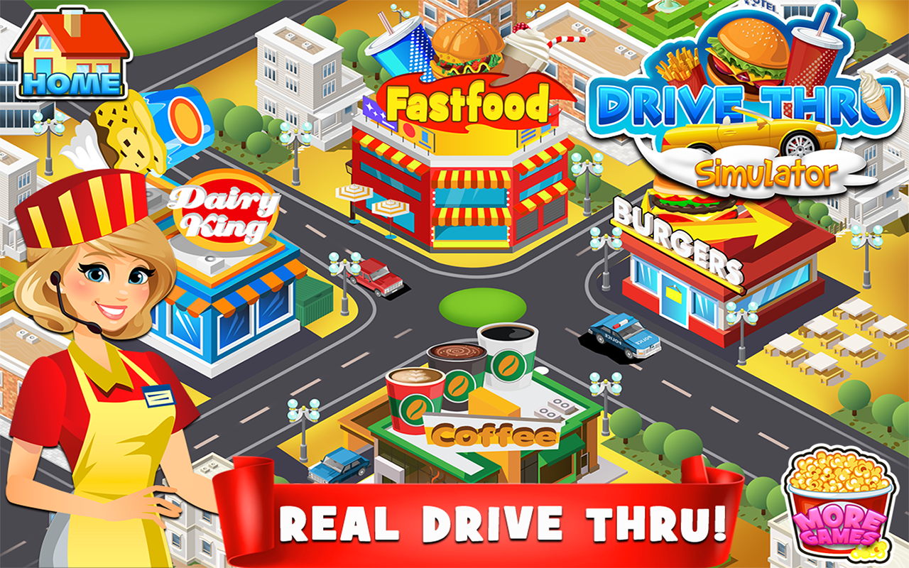 Drive Thru Simulator - Kids Fast Food Games & Burgers & Ice Cream To Go ...