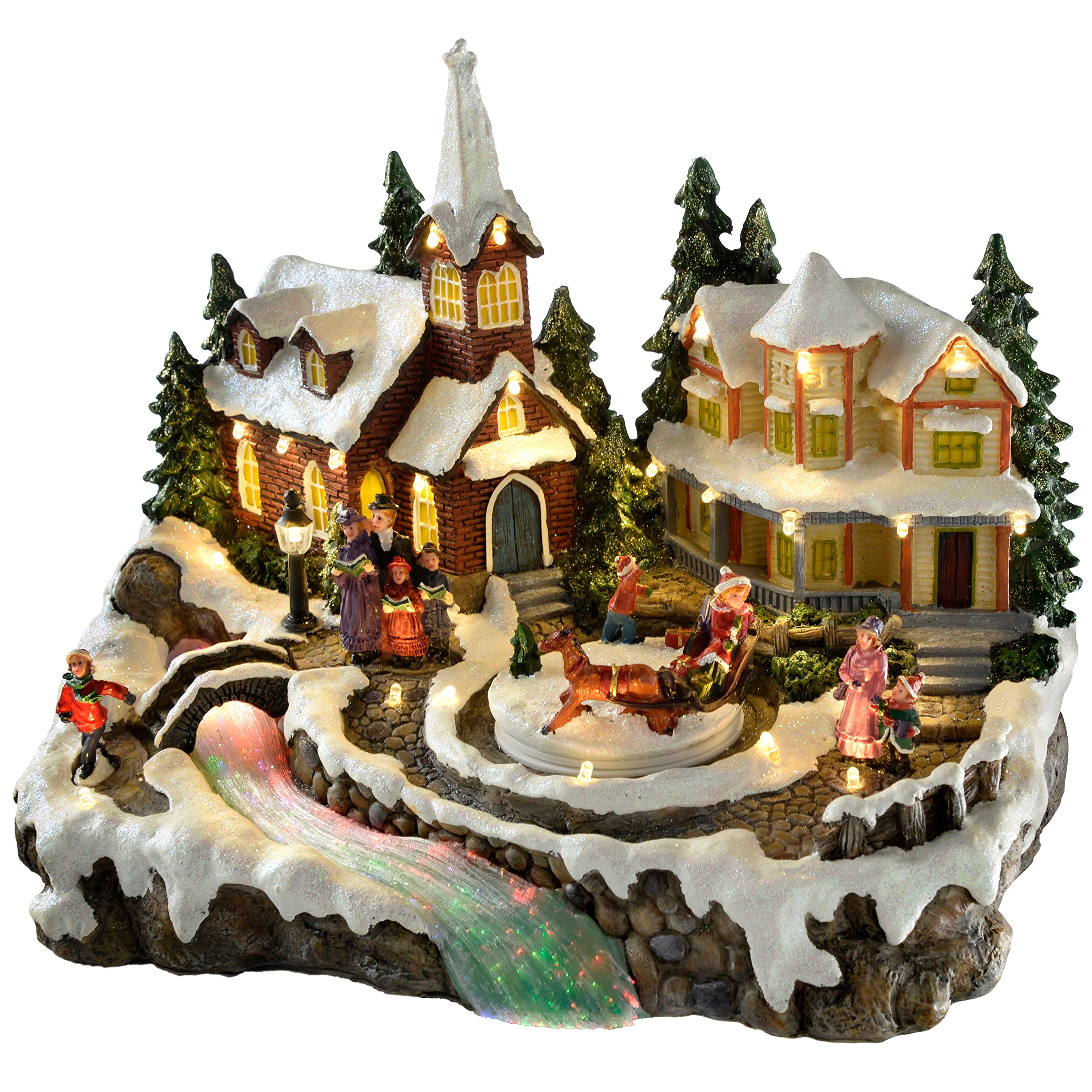 Buy WeRChristmas Pre-Lit Led Musical Animated Christmas Village Scene ...