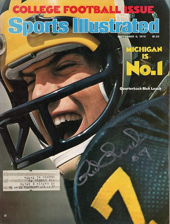 Rick Leach Autographed September 6, 1976 Sports Illustrated Michigan ...
