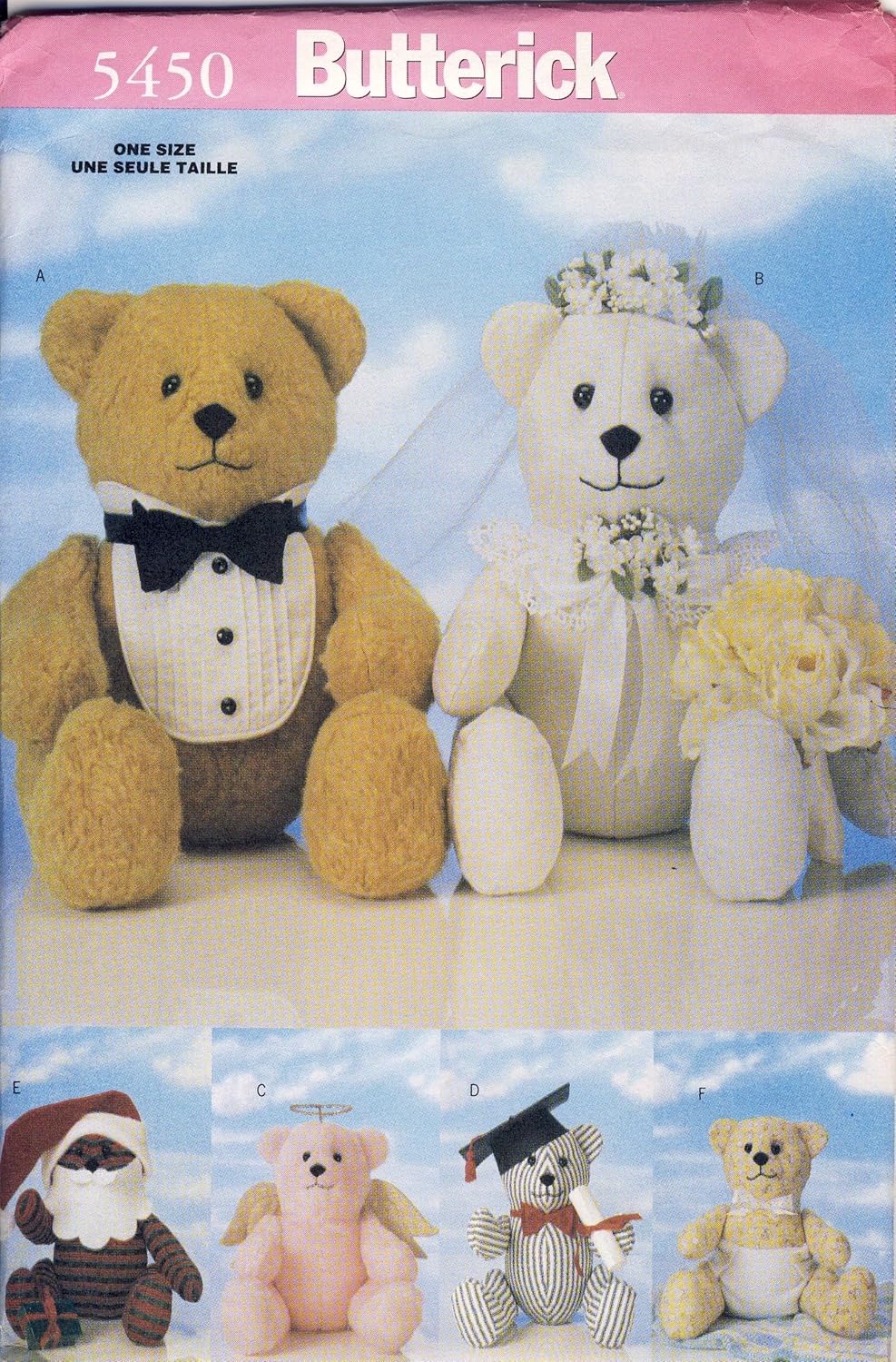 Amazon.com: Butterick Sewing Pattern 5450 - Use to Make - Stuffed 18 ...