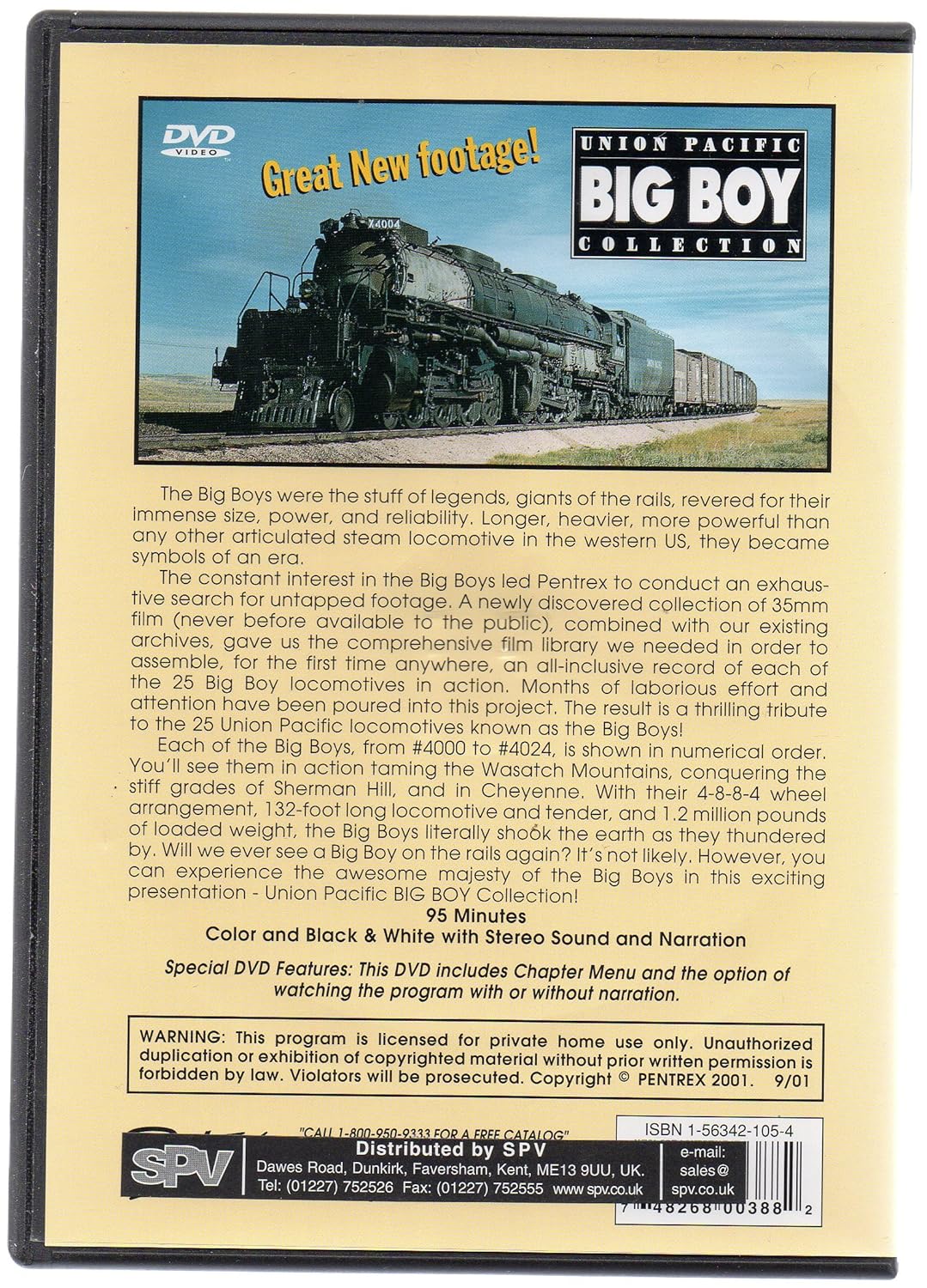 Union Pacific Big Boy Collection - DVD - The Finest in Railroad ...