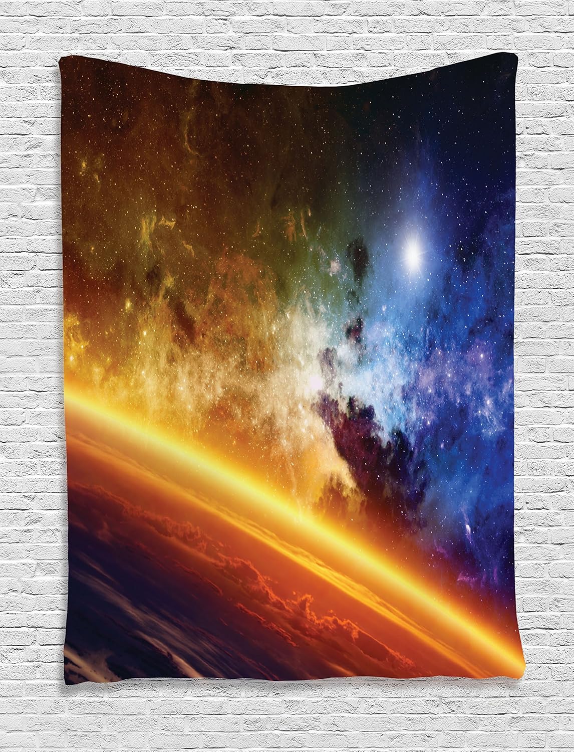 Amazon.com: Outer Space Decor Tapestry by Ambesonne, Colorful Planet ...