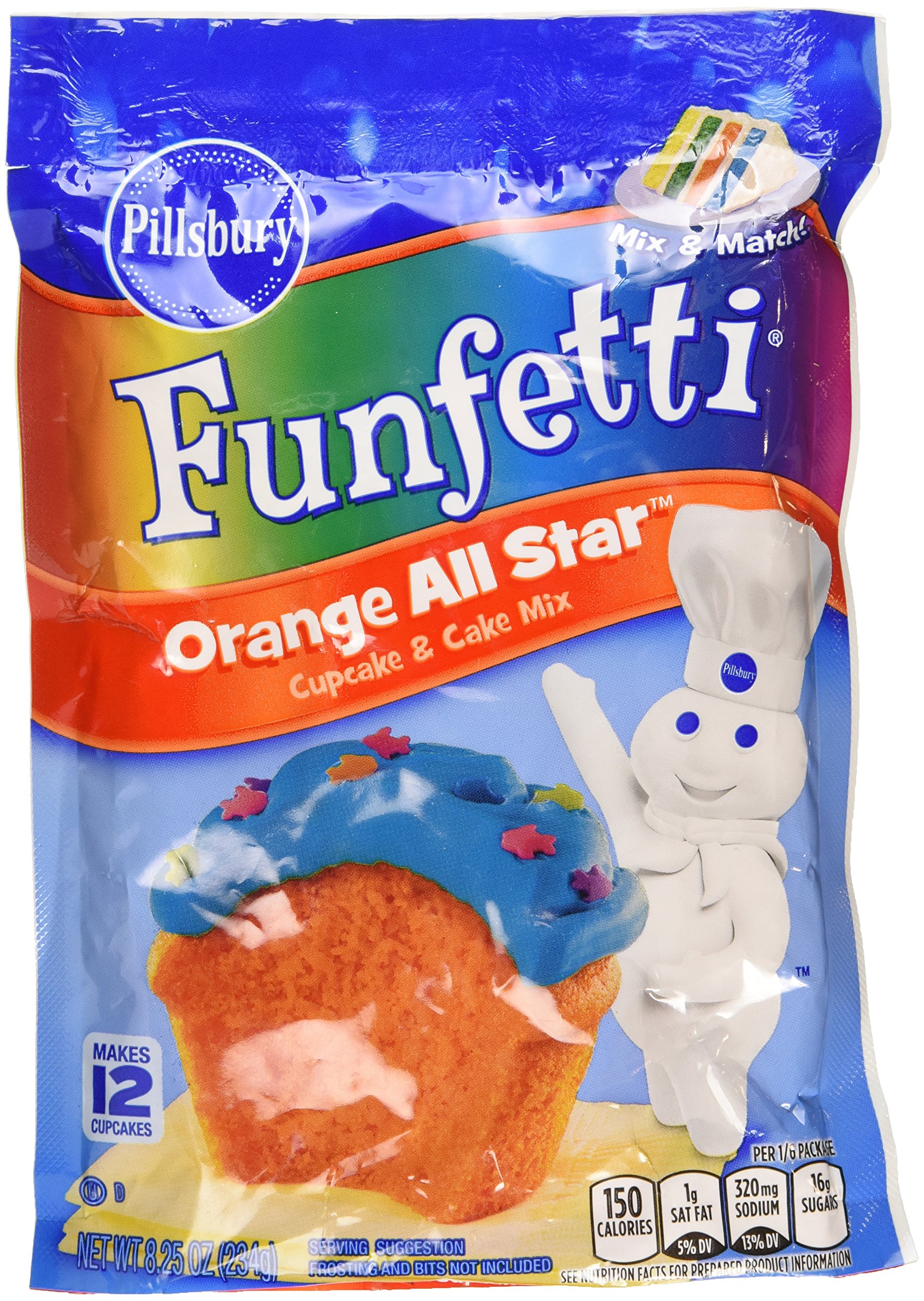 Amazon.com : Pillsbury Funfetti Bold Purple Cupcake and Cake Mix, 8.25 ...