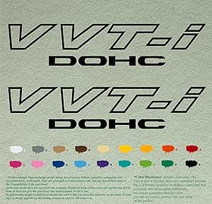 Amazon.com: Pair Black VVT-i DOHC Decals Stickers Vinyl VVTI set of 2 ...