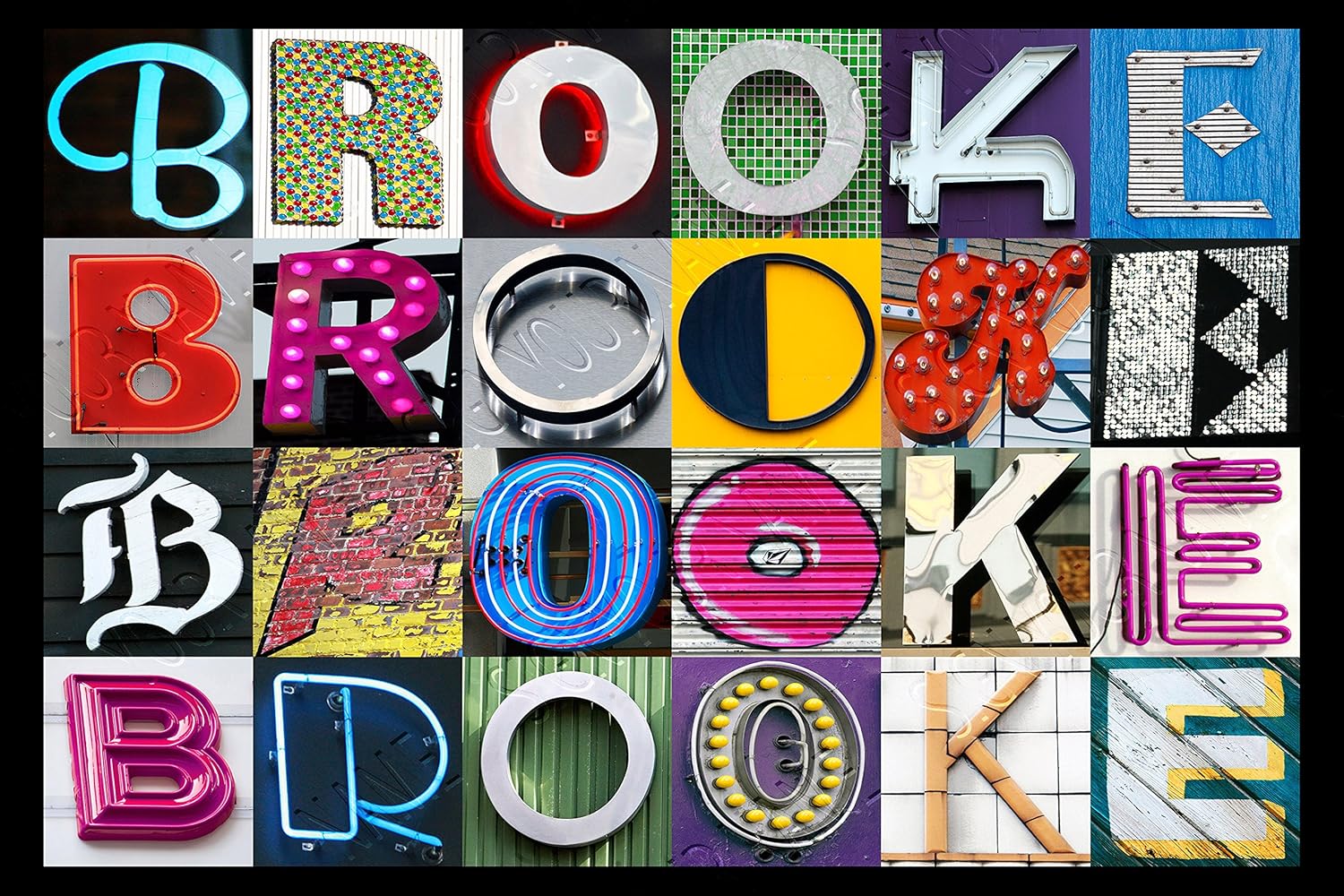 Amazon.com : BROOKE Personalized Name Poster Using Sign Letters (Large ...