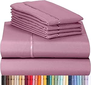 Amazon.com: LuxClub 6 PC Sheet Set Bamboo Sheets Deep Pockets 16" Eco ...