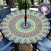 Amazon.com: Buwuta Mushroom Outdoor Tablecloth with Umbrella Hole ...