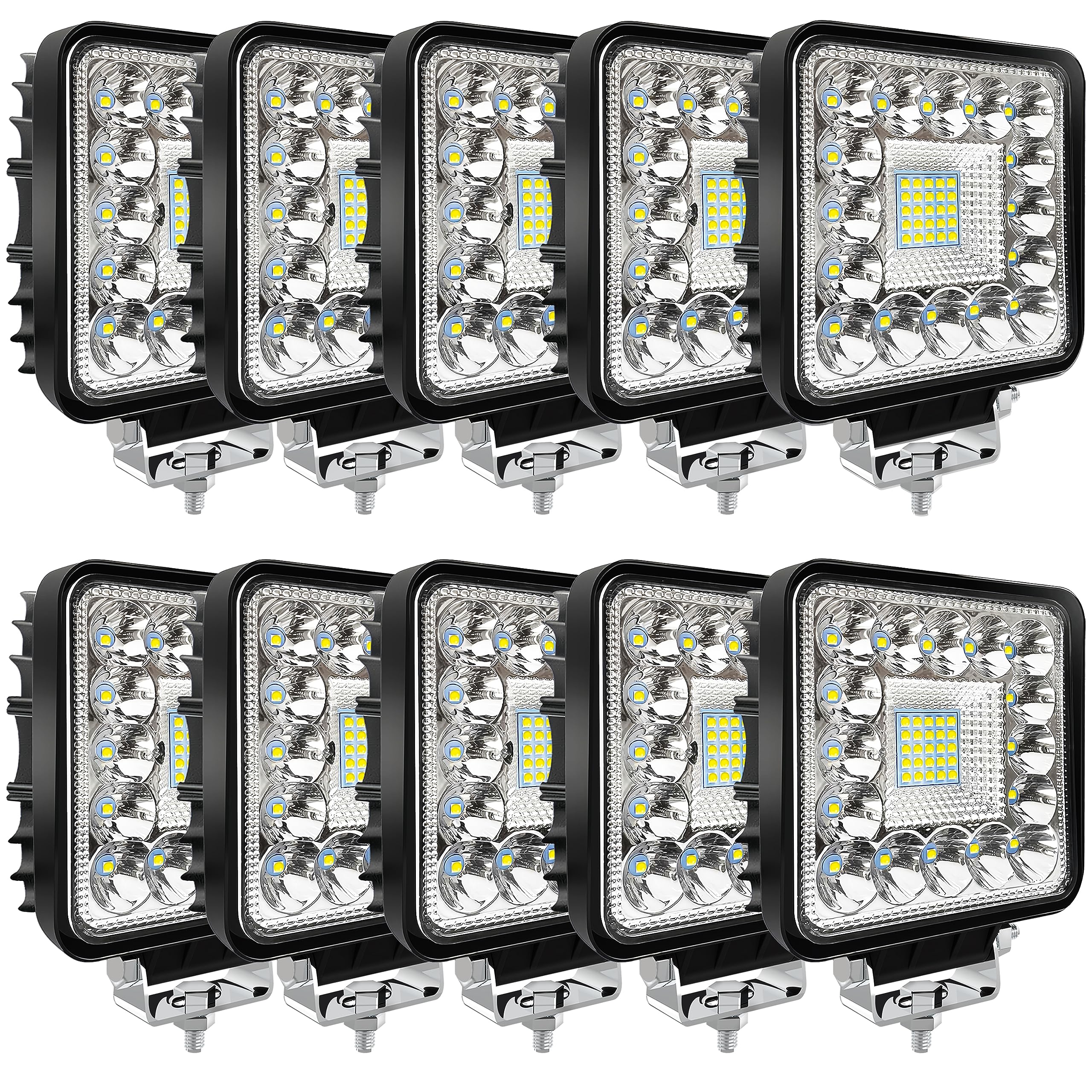 San-Young LED Tractor Work Lights 4 Inch LED Pod Lights 120W 10000lm ...