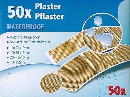 Comfort Aid Water Resistant Plasters, Does Not Stick to Wounds - 50 ...