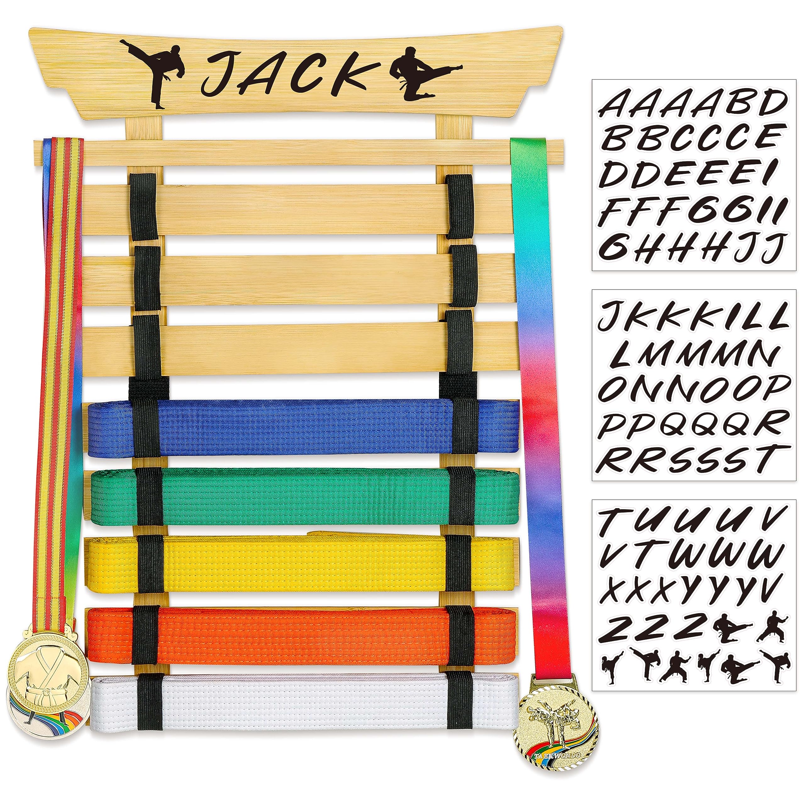 Mua Winartton Bamboo/Wood Karate Belt Display Rack, 8 Belt Taekwondo ...
