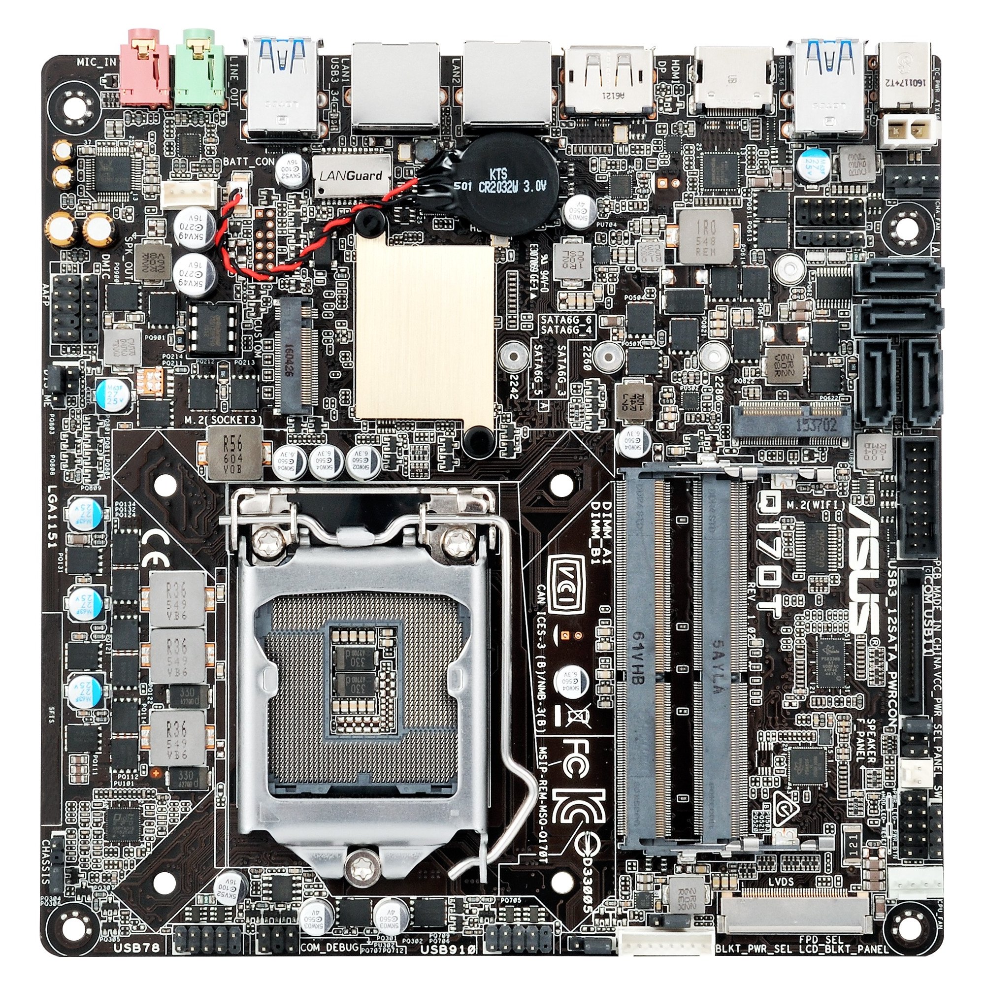 Mua ASUS Q170T/CSM LGA1151 DDR4 DP HDMI M.2 USB3 TPM Q170 Thin Mini-ITX ...