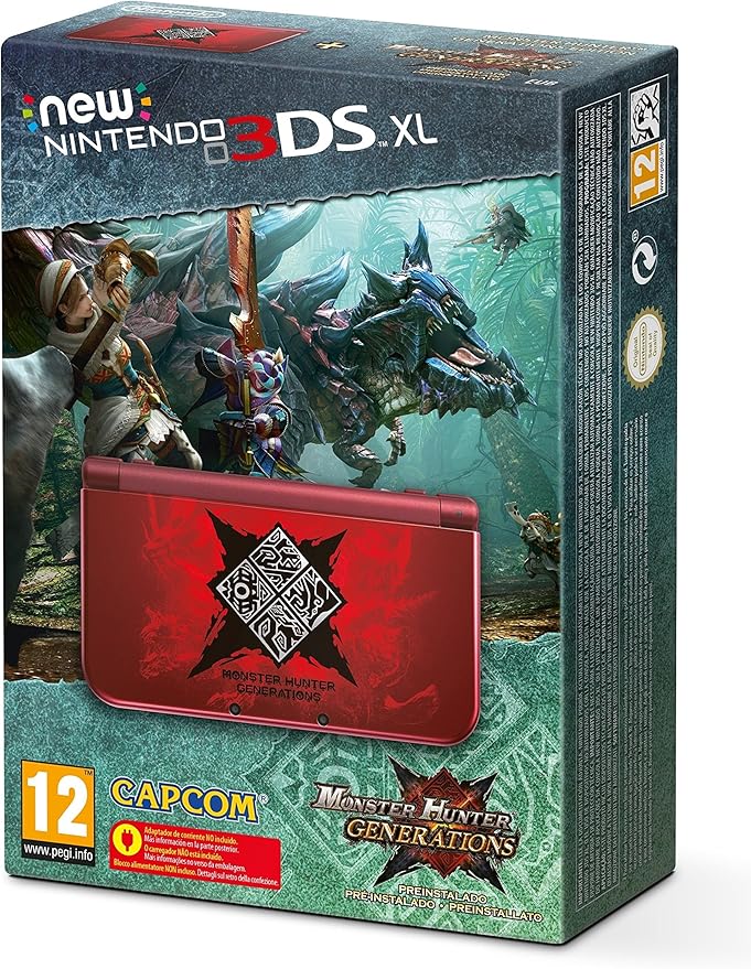New Nintendo 3DS XL Monster Hunter Generations - Limited Edition [Bundle] [Importación Italiana ...