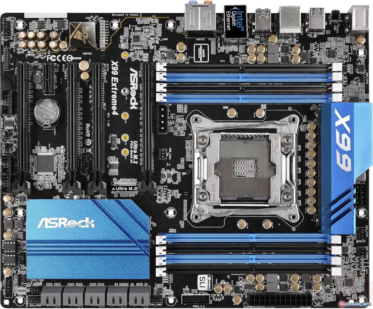 ASRock X99 Extreme4 - Placa base (Chipset Intel X99, LGA 2011-3, 8x ...