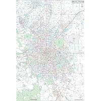 Metro Denver CO Detailed Region Wall Map w/Zip Codes *Laminated* 36"x52 ...