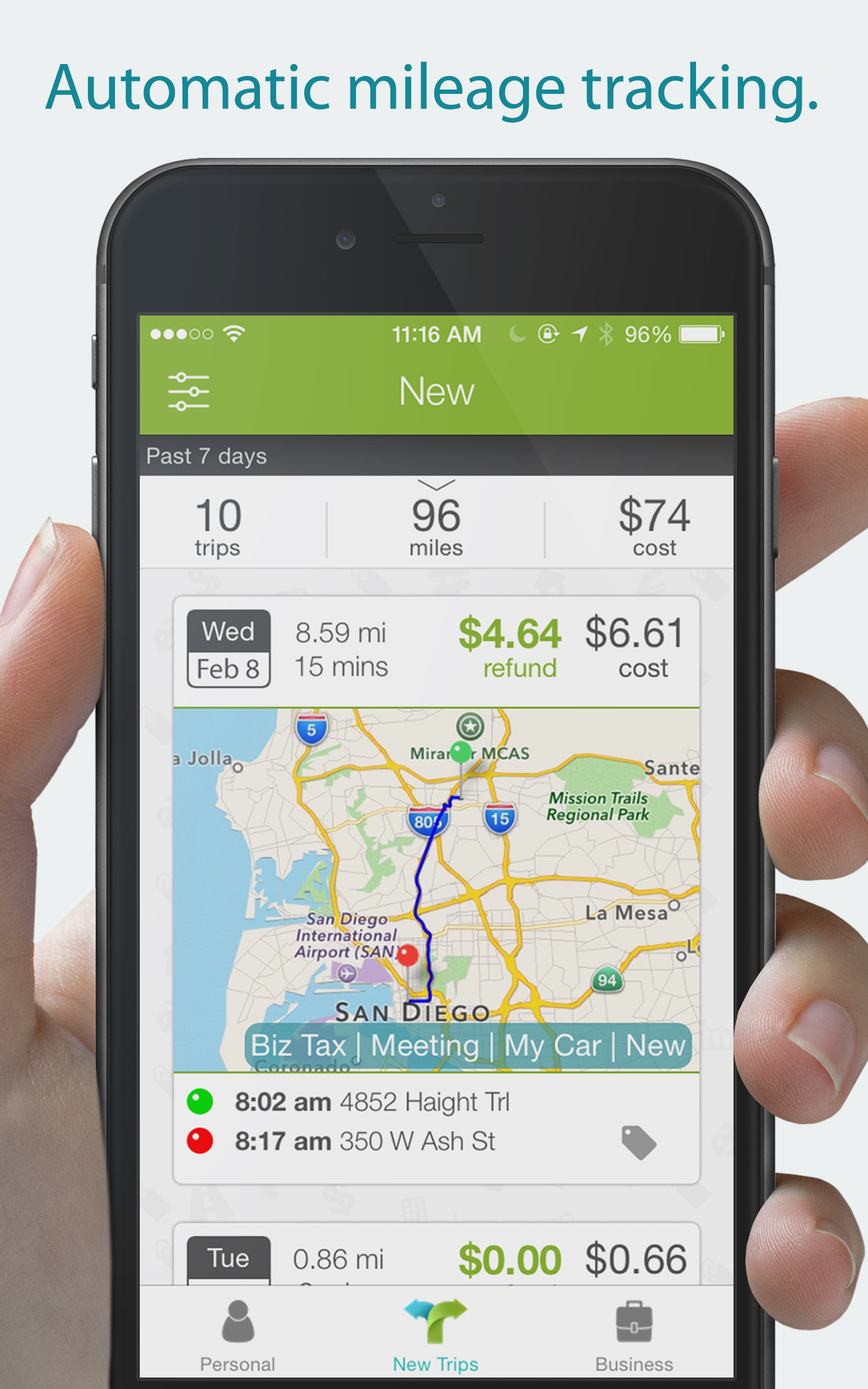 TripTagger Free GPS Mileage Tracker For Easy Tax Refund Amazon ca