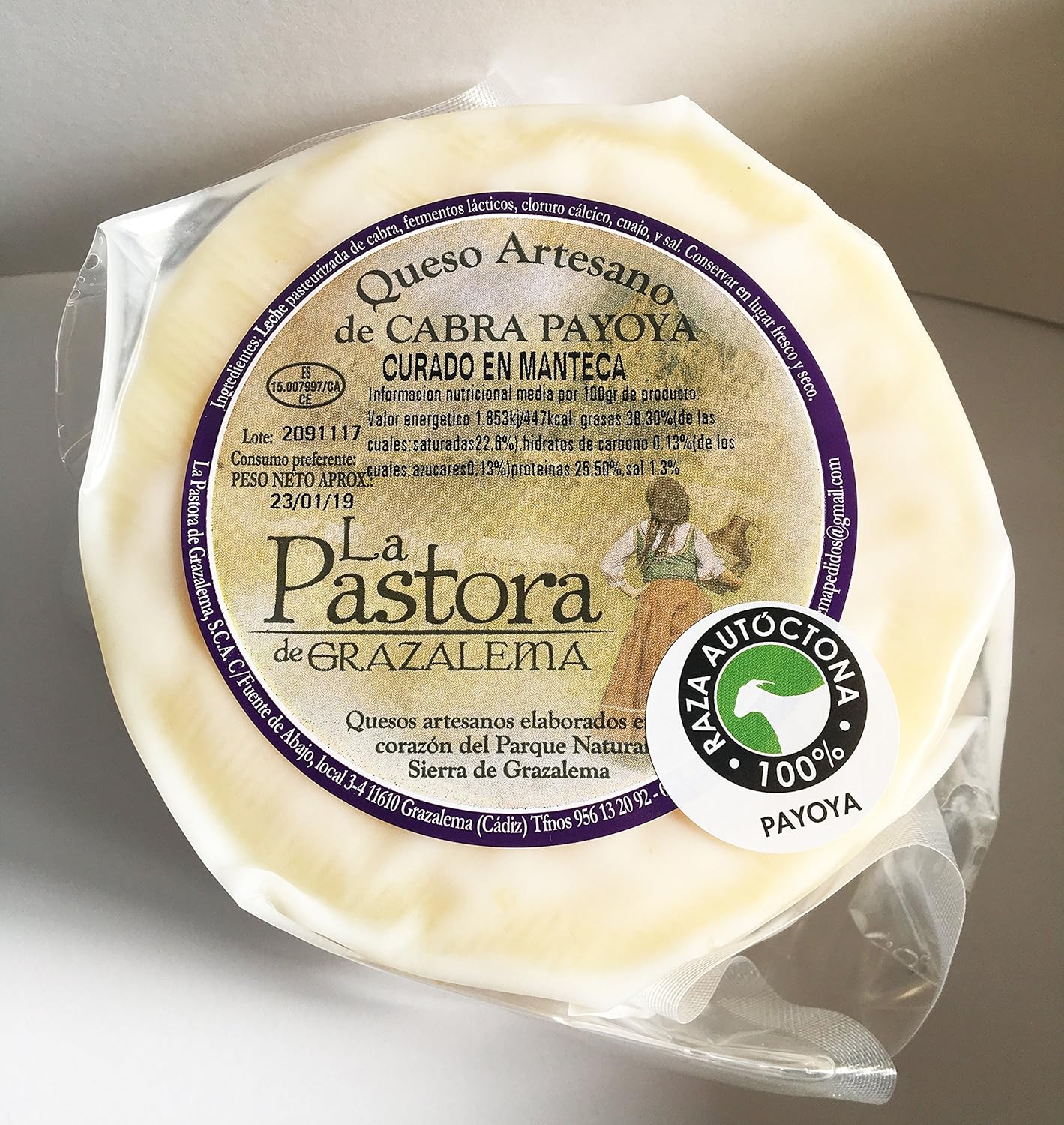 Artisan Goat Payoya cheese cured in lard. The Gourmet Maroma Andalusian ...