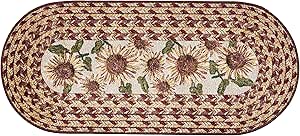 Amazon.com: Brumlow Mills Sunflower Braided Pattern Rustic Floral Area ...
