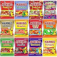 Amazon.com : Haribo Assorted Flavors Pack of 12 (5 oz Bags) for Gummy ...