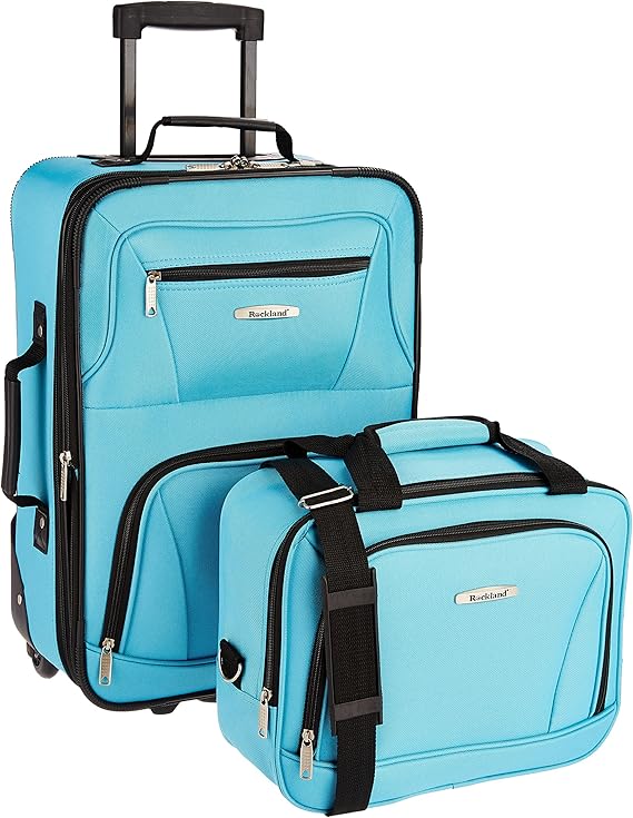 ROCKLAND 2-Piece Luggage Set, Turquoise, One Size: Amazon.ca: Luggage ...