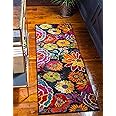 Amazon.com: Unique Loom Lyon Collection Colorful Modern Floral Garden ...