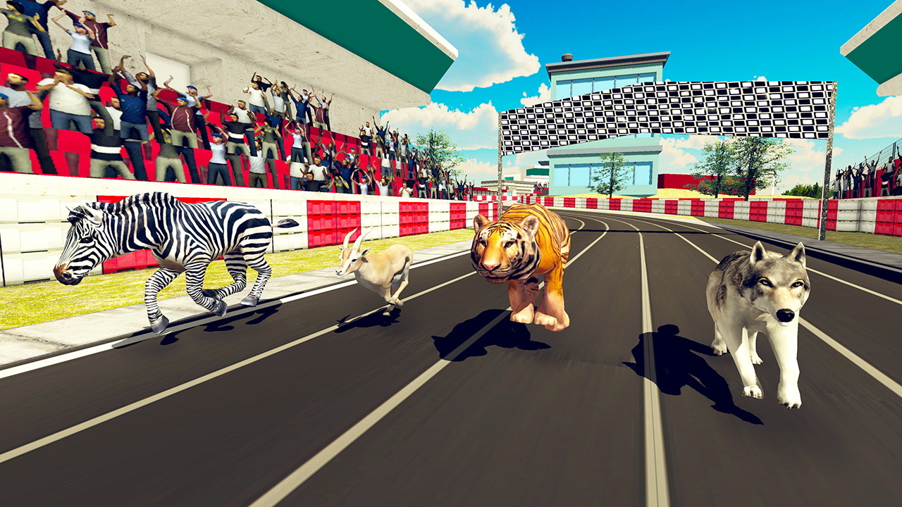 Wild Animals Stunt Racing Simulator: Zoo Derby Race Game For Kids ...