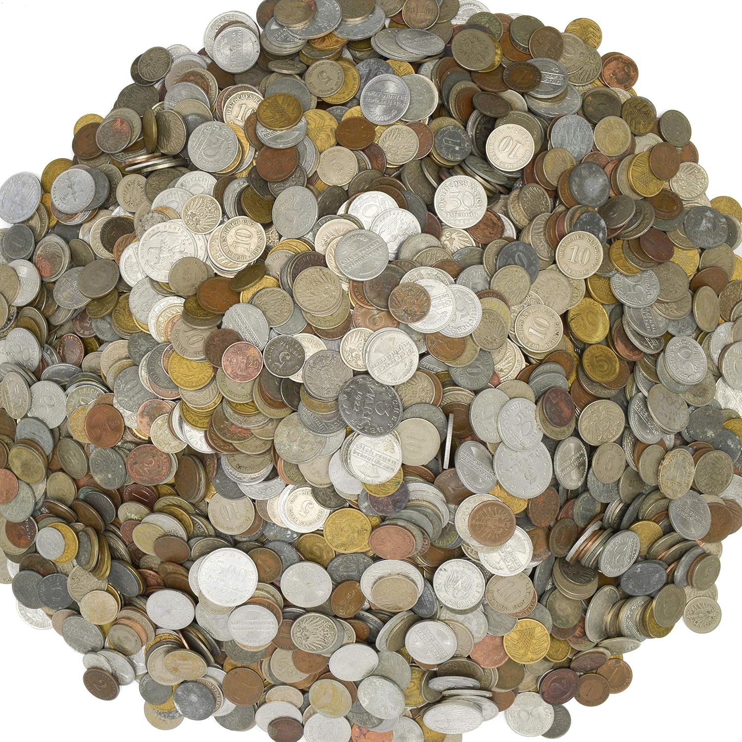 10 DEUTSCHES Reich Coins 1871-1945: German Empire, Weimar, Nazi Germany ...