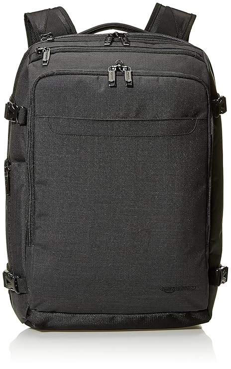 AmazonBasics Slim Carry On Laptop Travel Weekender Backpack - Black ...