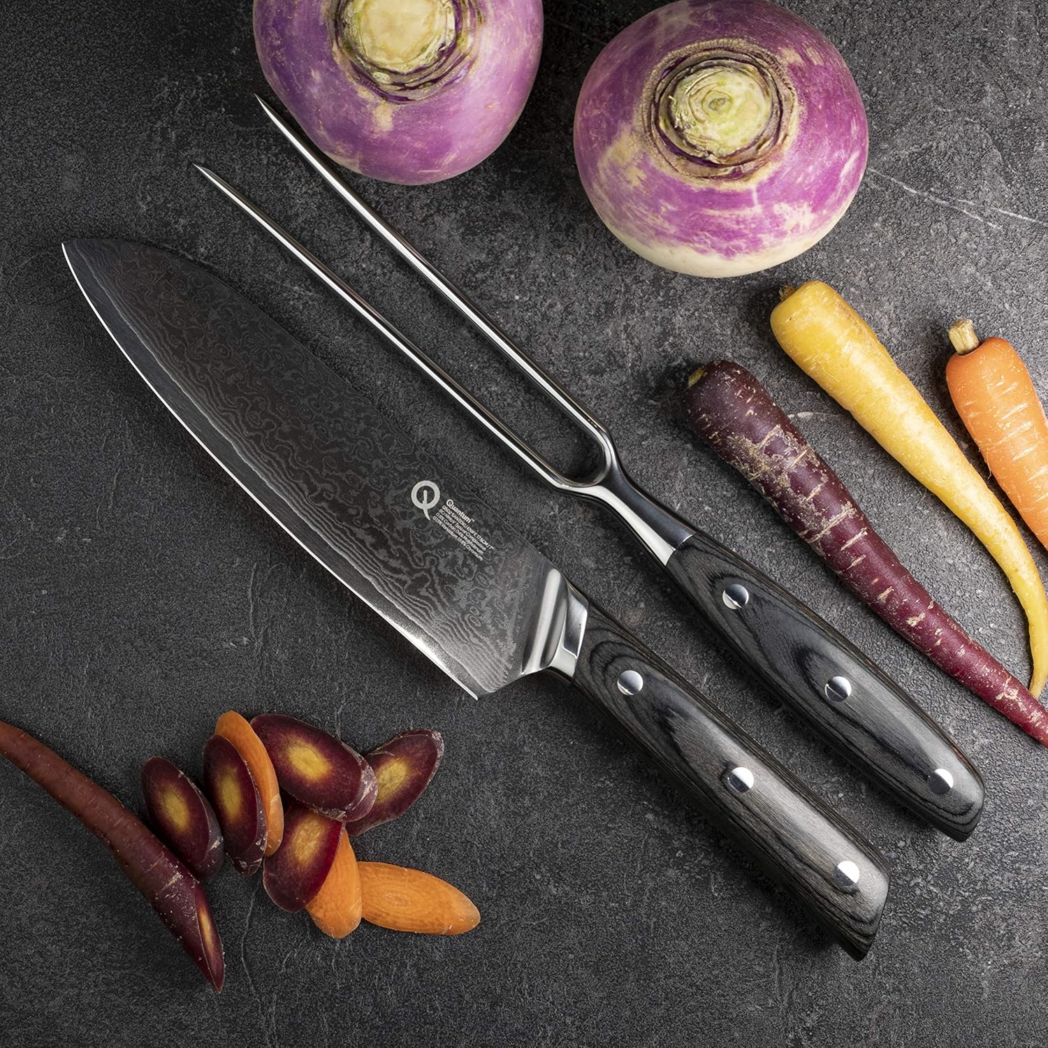 Taylors Eye Witness Quantum Pakka Wood Fork & Carving Knife Set – 2pc ...