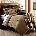 Amazon.com: HiEnd Accents Ashbury Lodge Rustic Tweed Bedding Comforter Set, Super King, Black ...