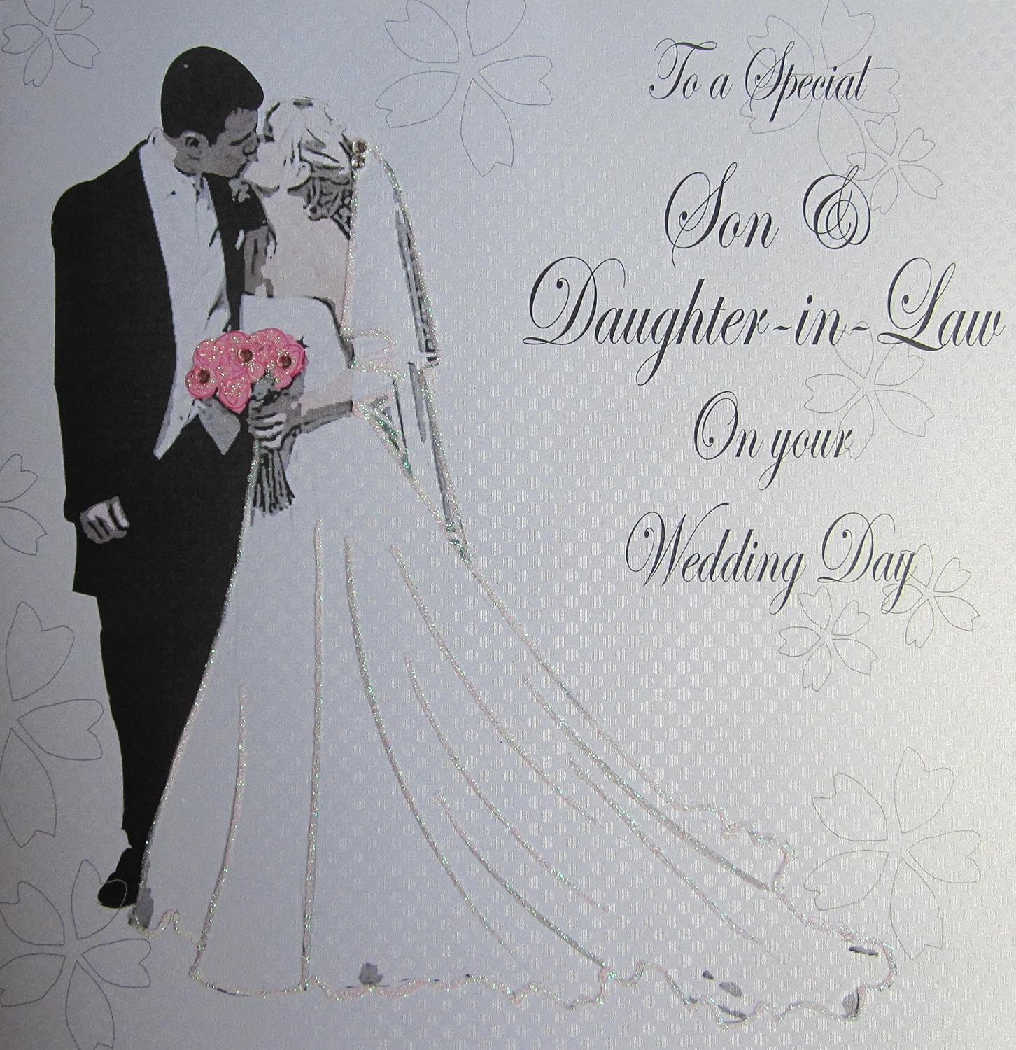 WHITE COTTON CARDS To A Special Son Daughter in Law Day Handmade