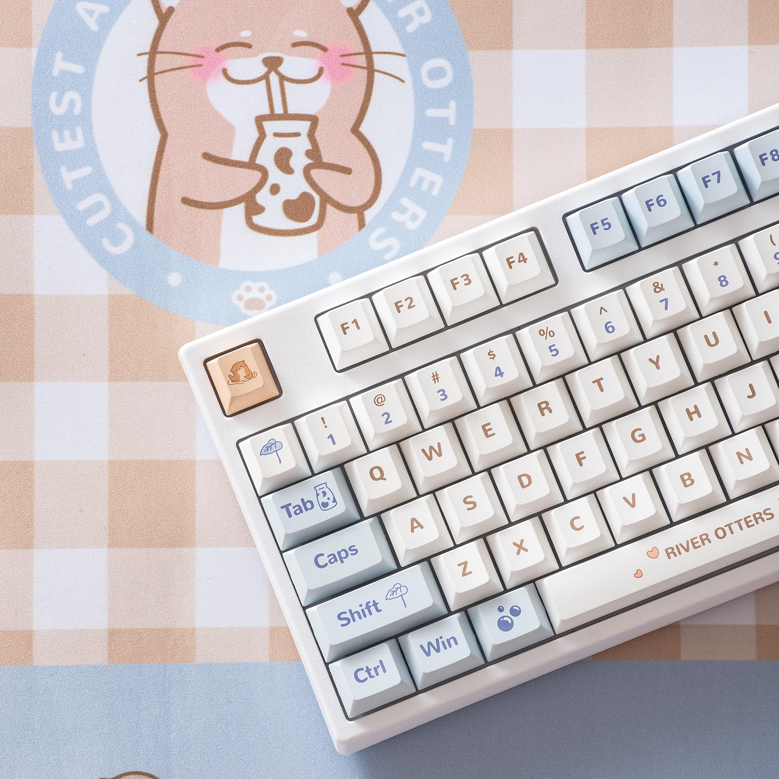 Mua YUNZII Otter Dye Sub PBT Keycaps,140 Full Keys Dye Sublimation PBT ...