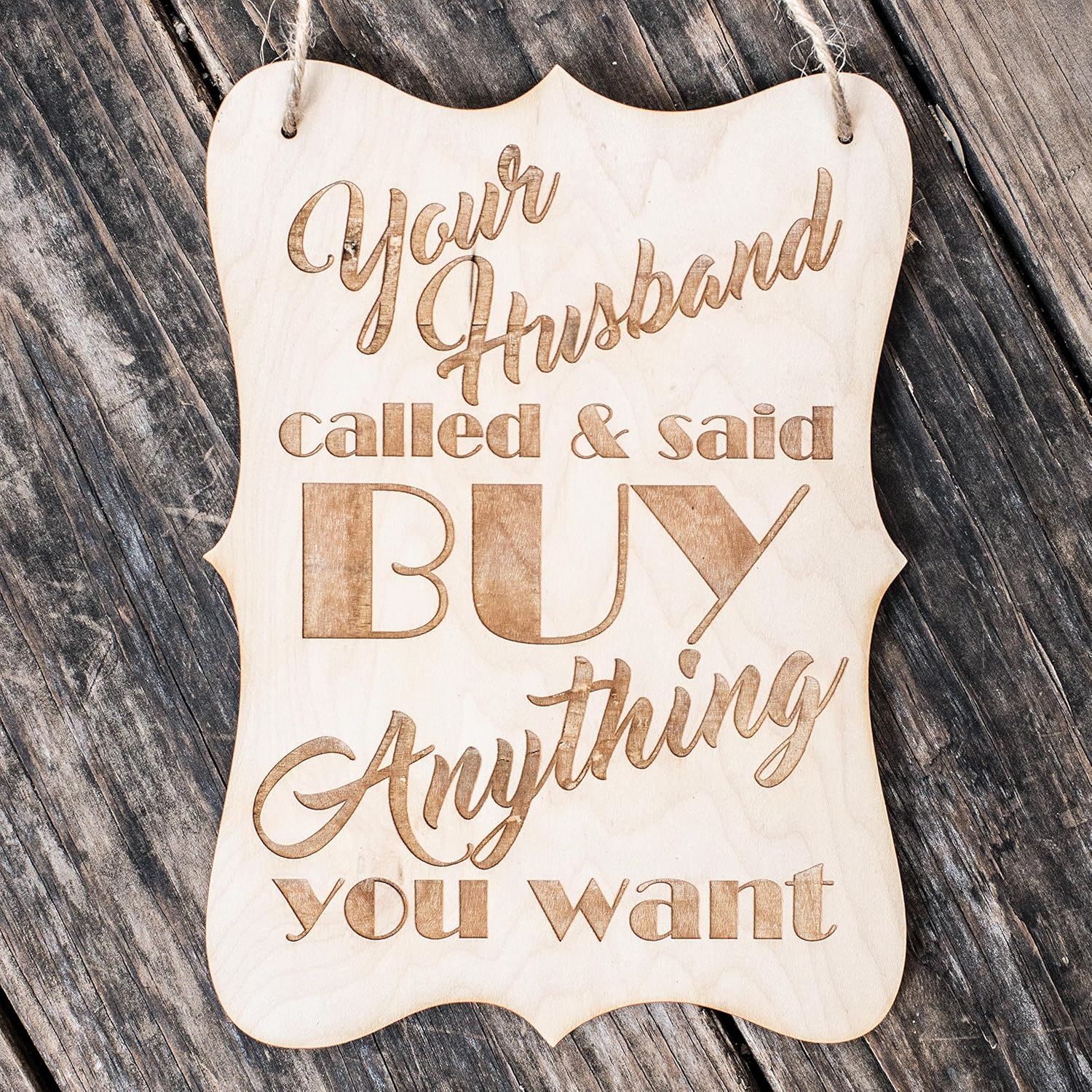 Amazon.com: Your Husband Called Sign: Handmade