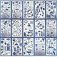 Amazon.com : Aleks Melnyk #47 Large Set of Metal Journal Stencils ...