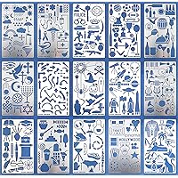 Amazon.com : Aleks Melnyk #47 Large Set of Metal Journal Stencils ...