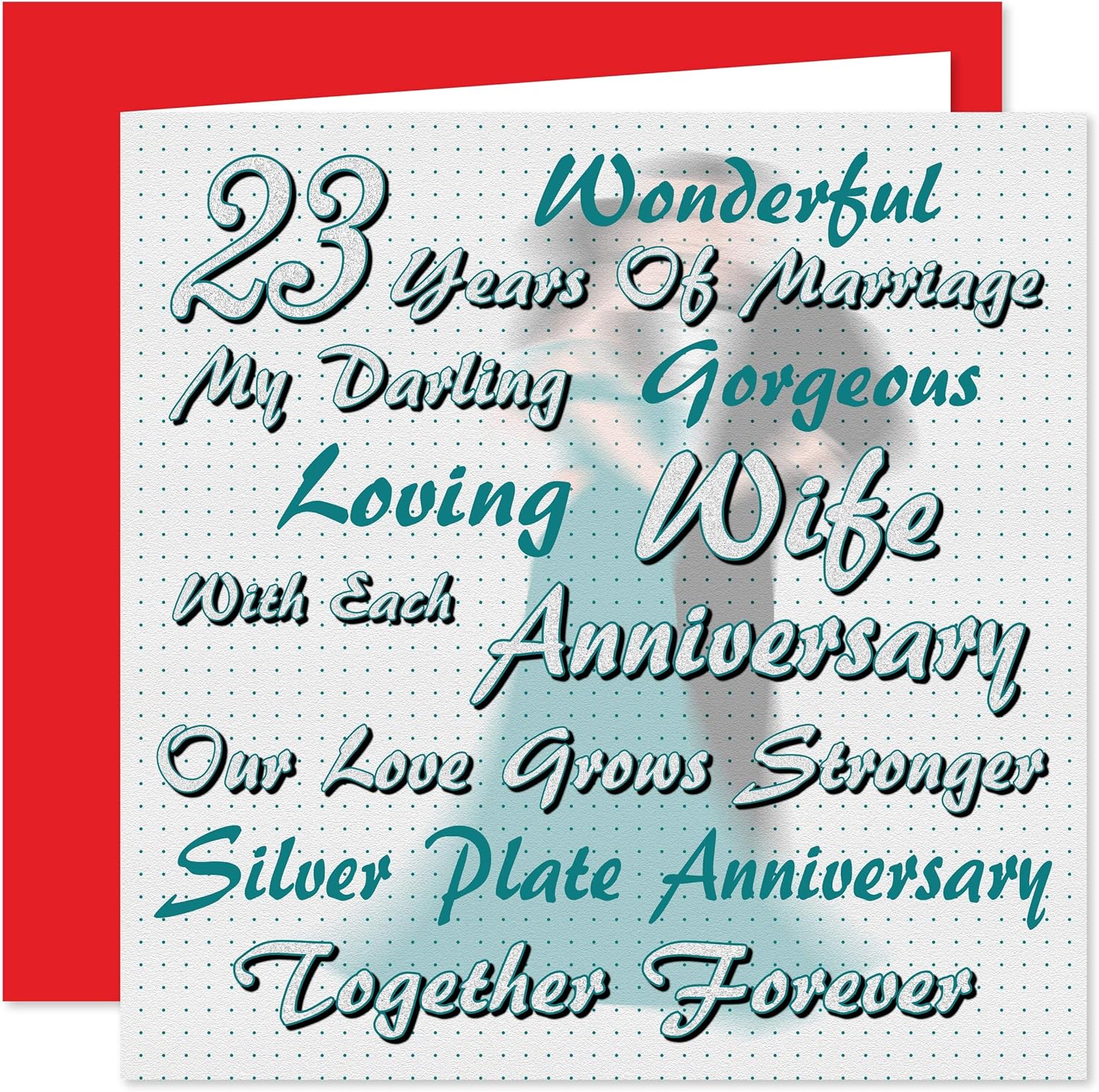 My Wife 23rd Wedding Anniversary Card On Our Silver Plate Anniversary