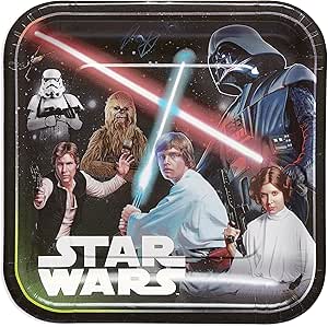 Amazon.com: American Greetings Star Wars Paper Dinner Plates, 8-Count ...