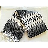 Amazon.com: MEXIMART Yoga Blanket Hand Woven Authentic Mexican Falsa in ...