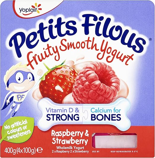 Petits Filous Yogurt Strawberry/Raspberry, 400g: Amazon.co.uk: Grocery